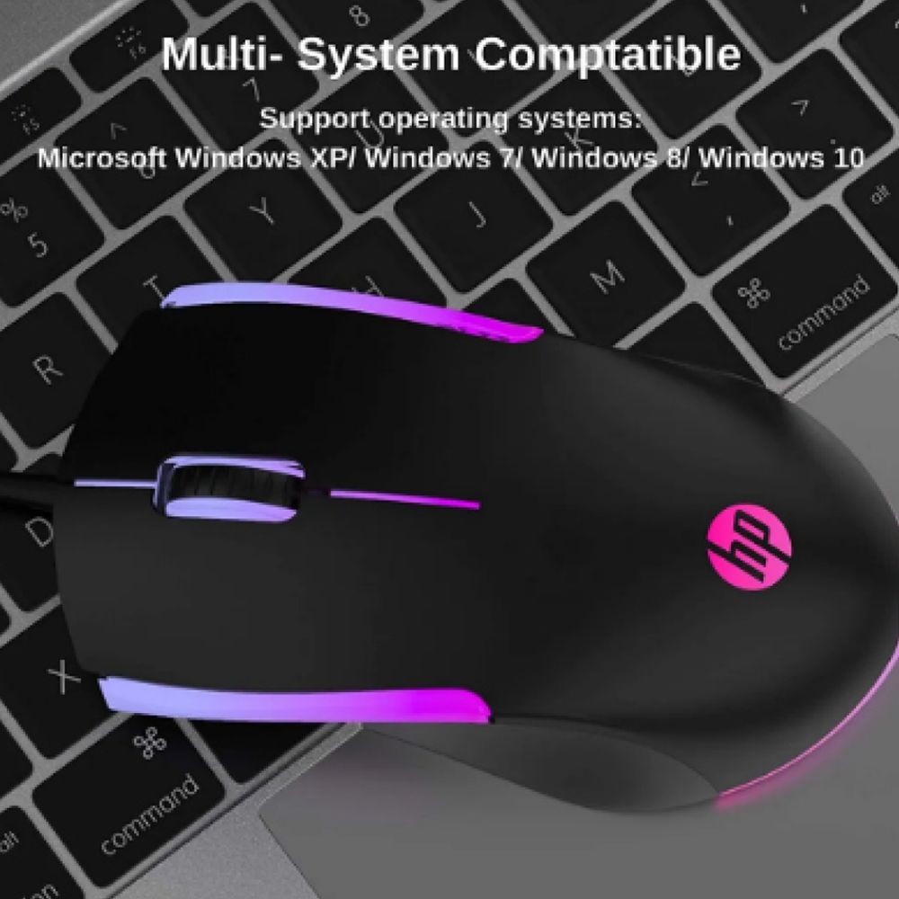 Buy HP M160 Wired Gaming Mouse with LED Backlight (1600 DPI Adjustable, Ergonomic Design, Black ...